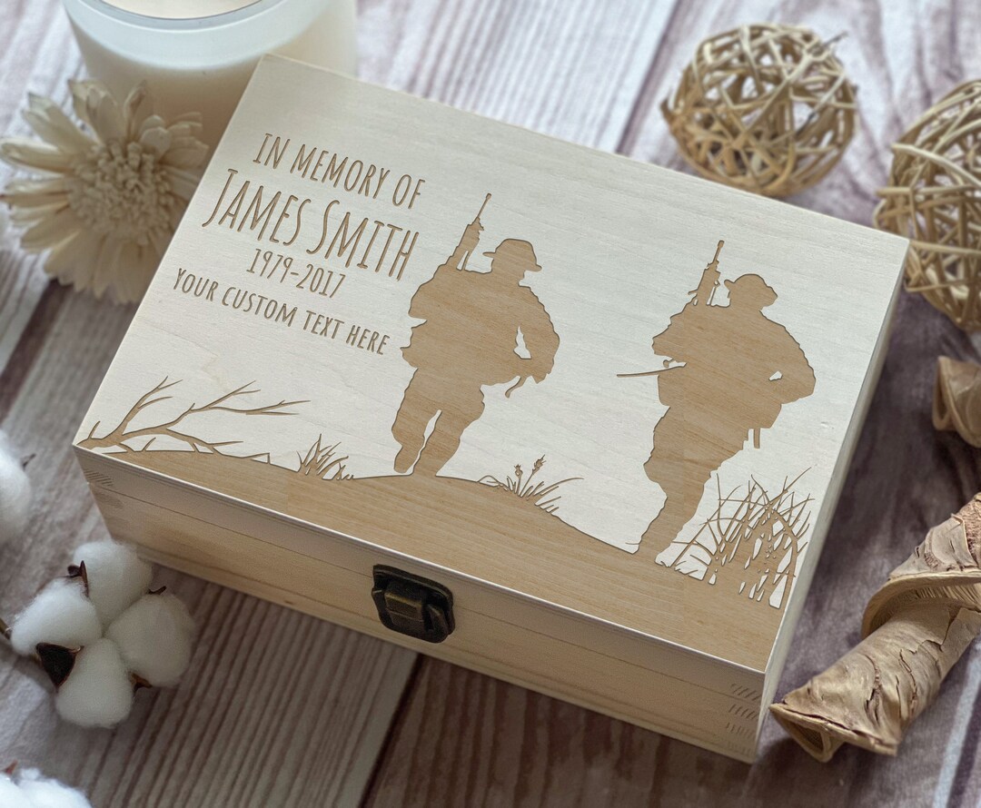 Military Box, in Memory Of, Custom Box, Personalized Wooden Box, Memory ...