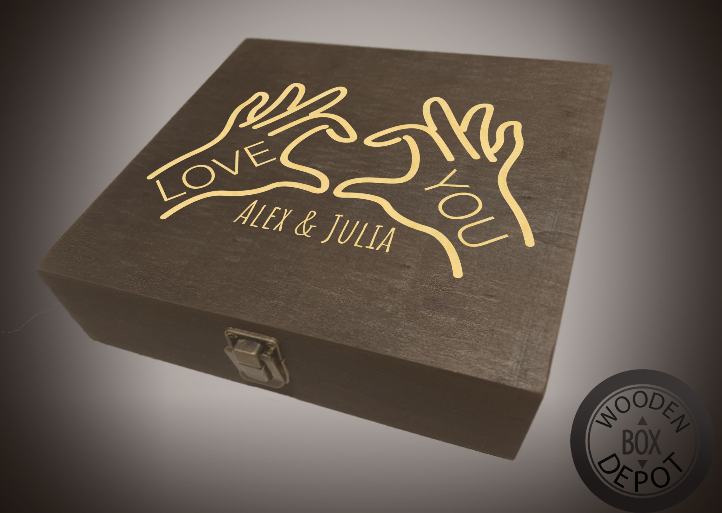 Love You Personalized Wooden Box Girlfriend Gift Boyfriend | Etsy