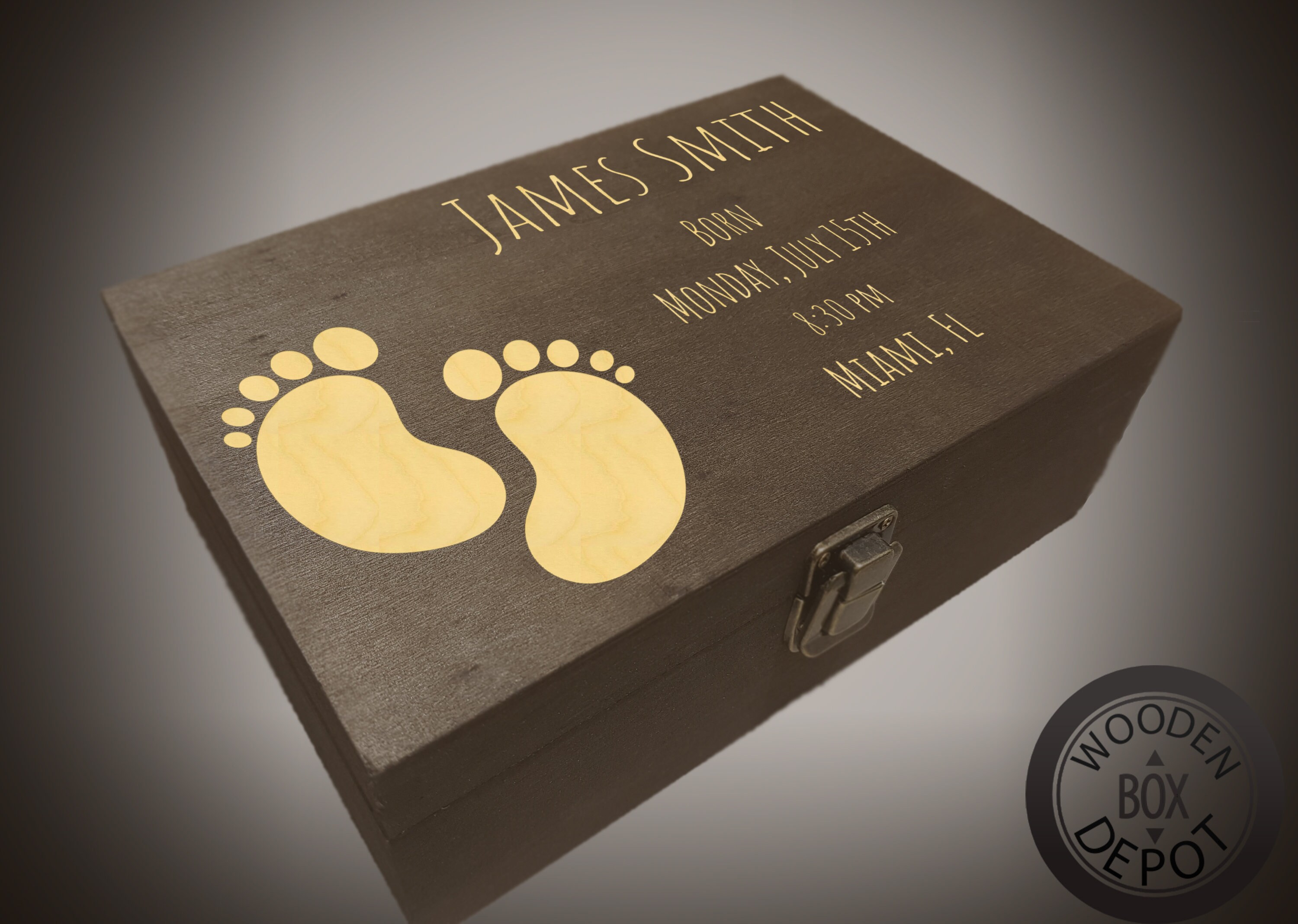 Welcome Baby Box Personalized Wooden Box Newborn Baby Gift | Etsy