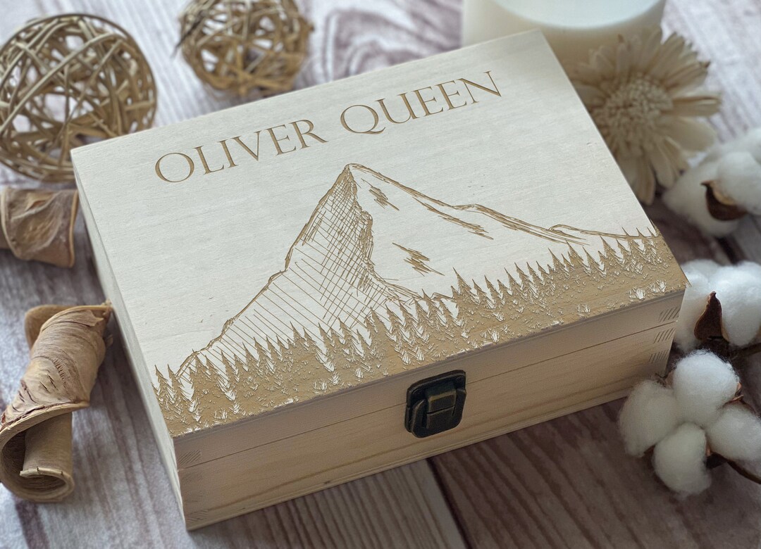 Andenken personalisierte Box, Geburtstag Box, Holz Erinnerungsbox ...