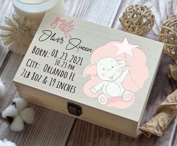 Newborn Baby Box Box Personalized Wooden New Mom Gift New - Etsy