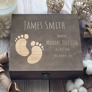 Welcome Baby Box, Personalized Wooden Box, Newborn Baby, Gift for New ...
