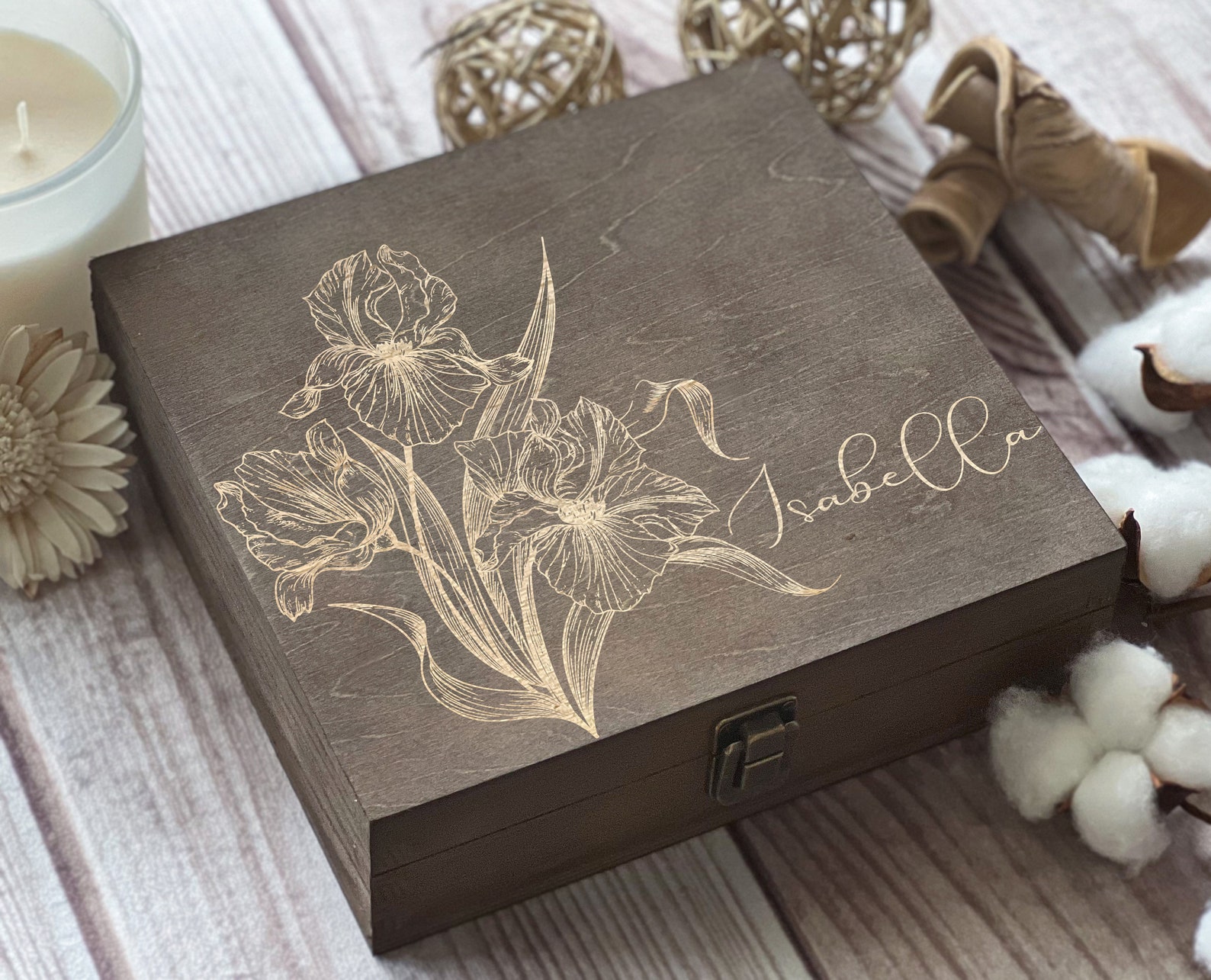 Personalized Wooden Box With Engraving - Bridesmaid Gifts, Birthday ...