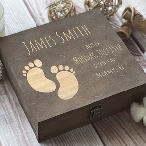 Welcome Baby Box, Personalized Wooden Box, Newborn Baby, Gift for New ...
