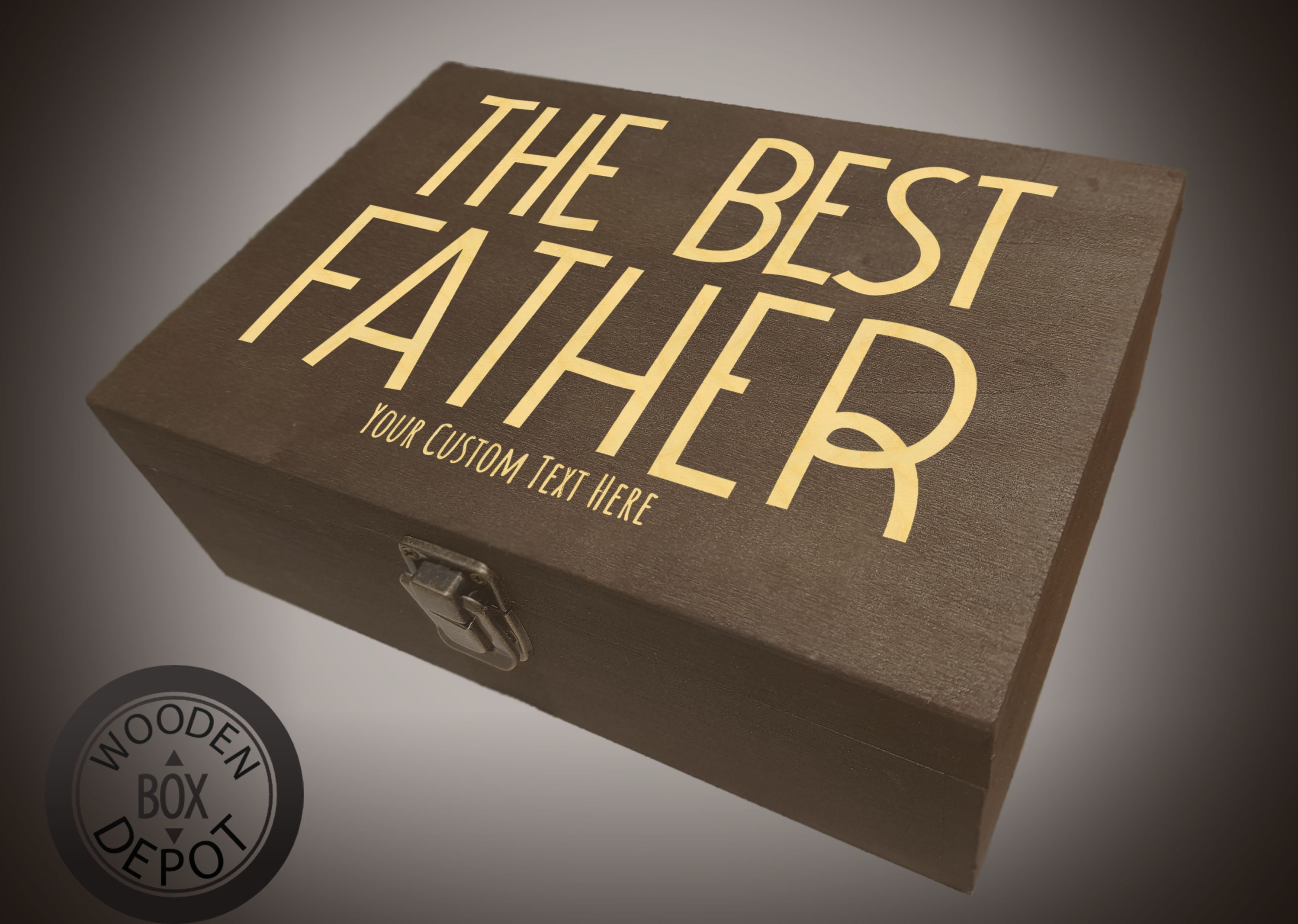 The Best Father Personalized Wooden Box Fathers Day Gift | Etsy