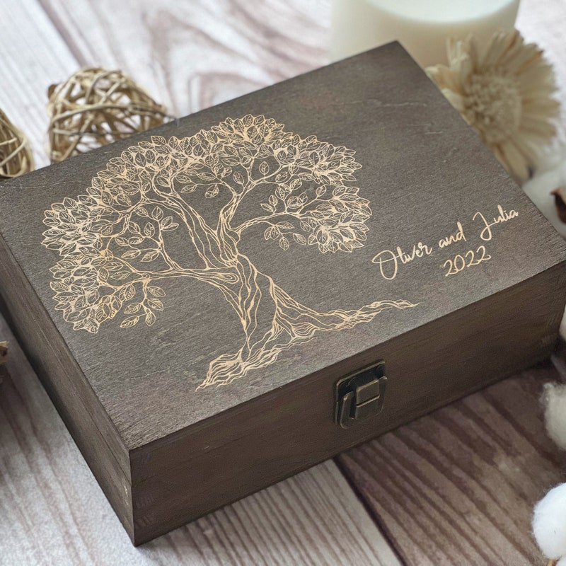 Keepsake Oak Box Engraved - Etsy