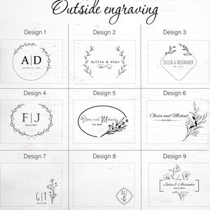 Personalized Wooden Box With Flowers, Names, and Dates - Ideal Wedding ...