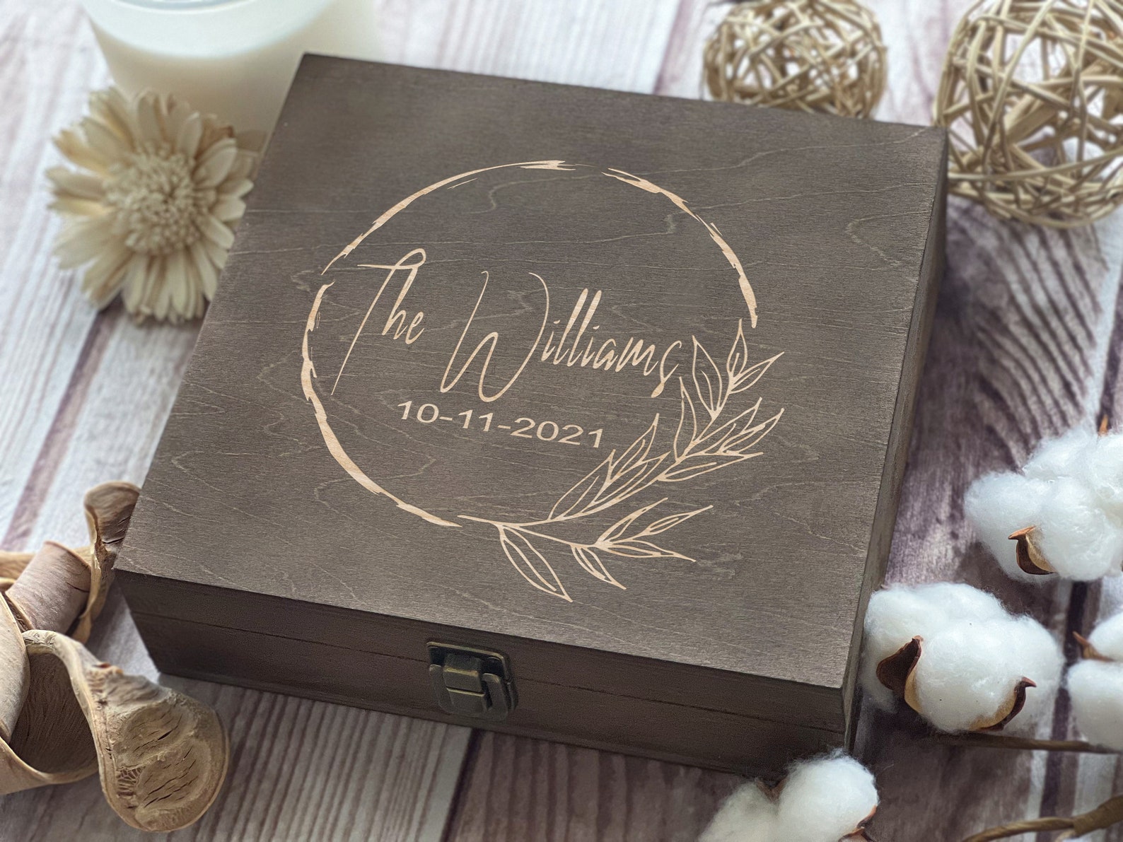 Wedding Box Personalized Wooden Box Anniversary Gift - Etsy