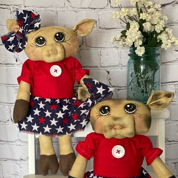 Primitive Cow Pattern - Etsy