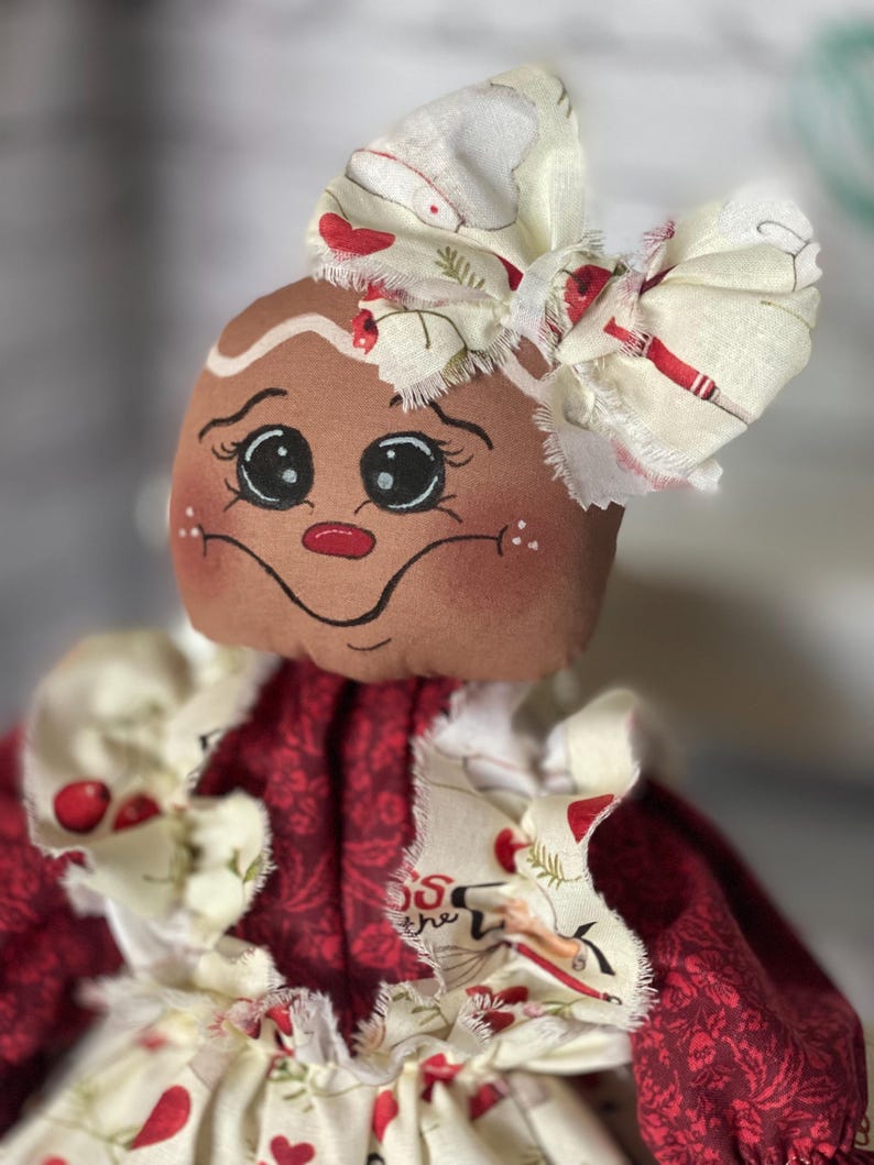 Gingerbread Doll, Handmade Gingerbread, Rag Doll, Home Kitchen Decor - Etsy