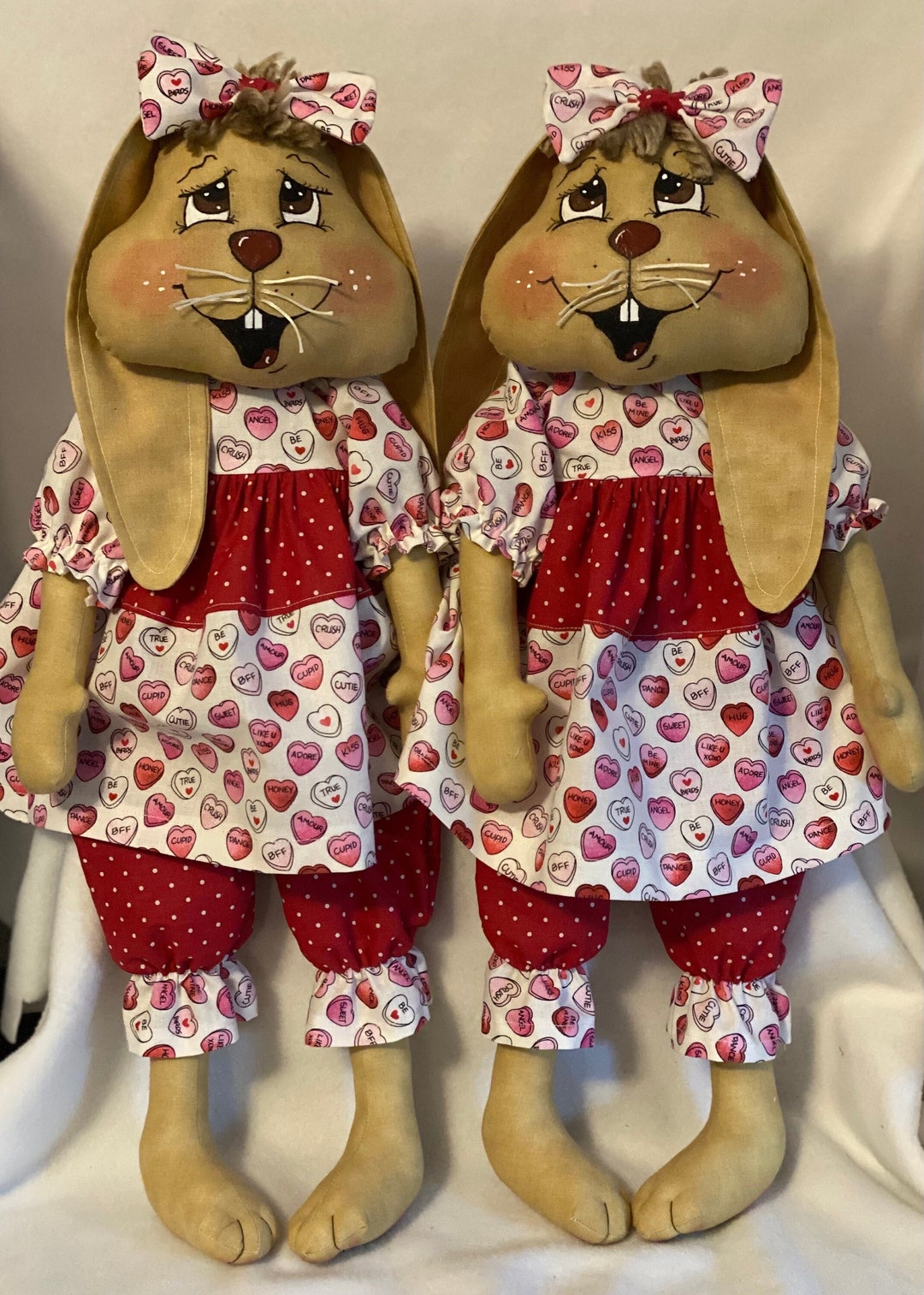 CUSTOM ORDER LOIS Handmade Bunny Doll Whimsical Primitive Country ...