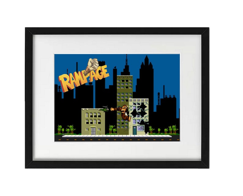 Rampage Poster A3 Size 16.5x11.7in Classic Retro Arcade Gaming Artwork ...