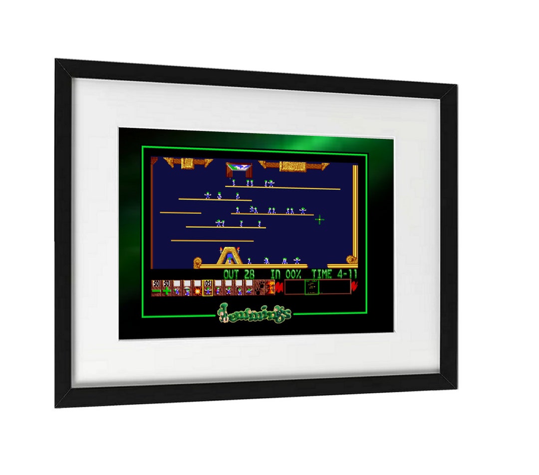 Amiga Retro Gaming Poster Amiga Game Lemmings A3 Size - Etsy
