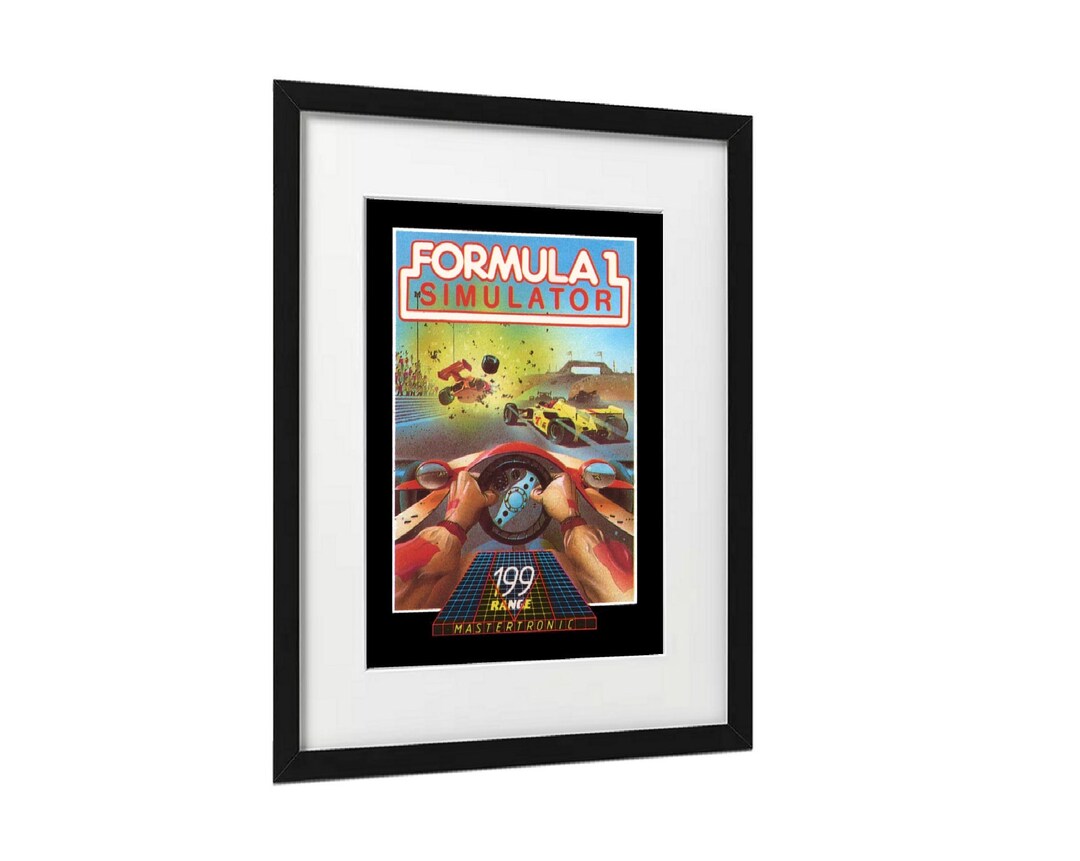Formula 1 Simulator - Retro Game Poster - A3 Size (16.5x11.7in) - MSX ...