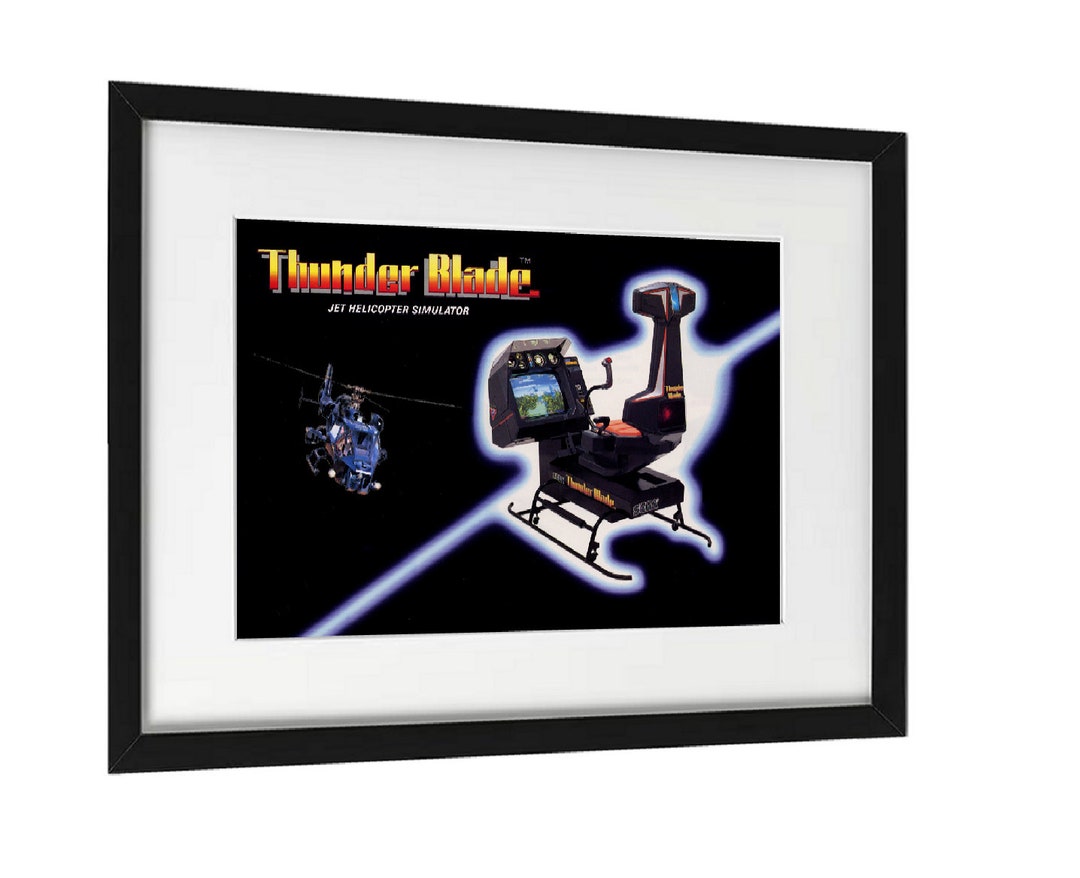 Thunder Blade - Classic Arcade Game Poster, A3 Size (16.5x11.7in) Print ...
