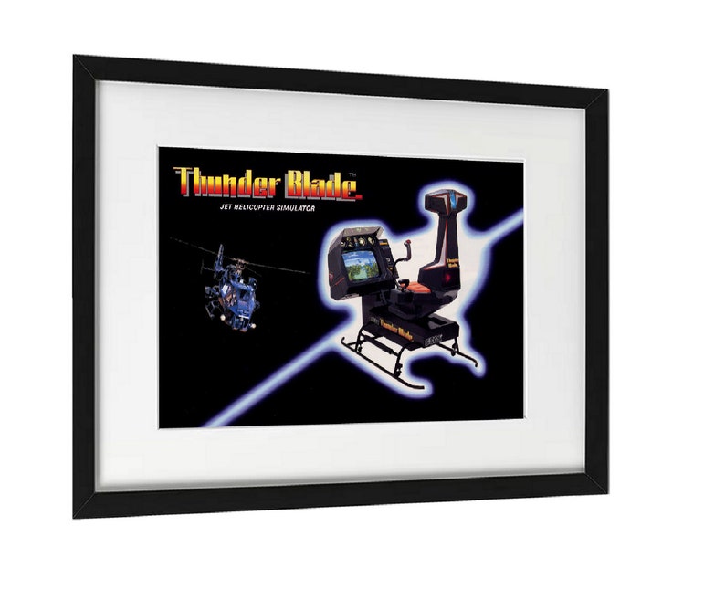 Thunder Blade - Classic Arcade Game Poster, A3 Size (16.5x11.7in) Print ...