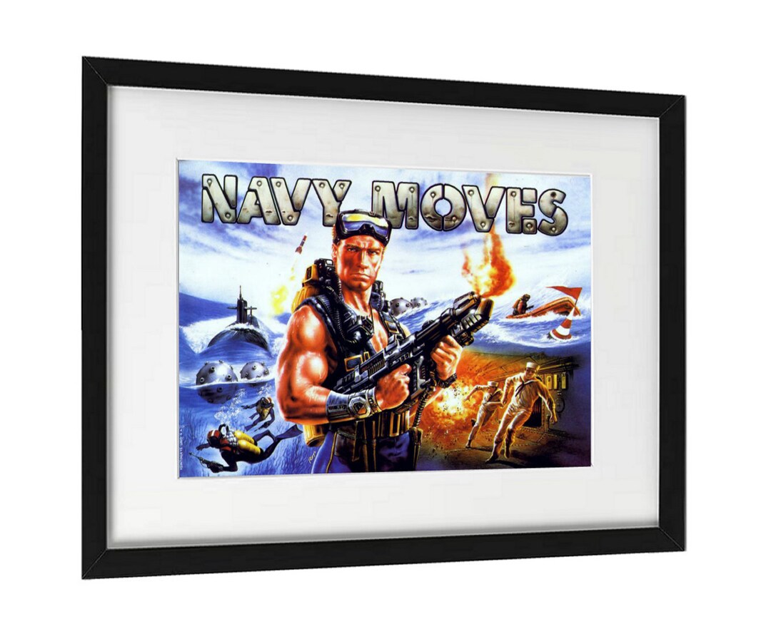 Amiga Game Navy Moves, A3 Size Poster Print (16.5x11.7in). Wall Art for ...