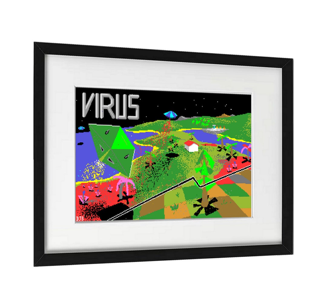 Amiga Retro Gaming Poster, Amiga Game Virus, A3 Size (16.5x11.7in ...