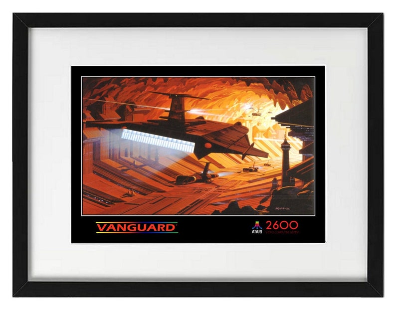 Vanguard Atari 2600 Poster A3 Size (16.5x11.7in) Print. Classic Retro ...