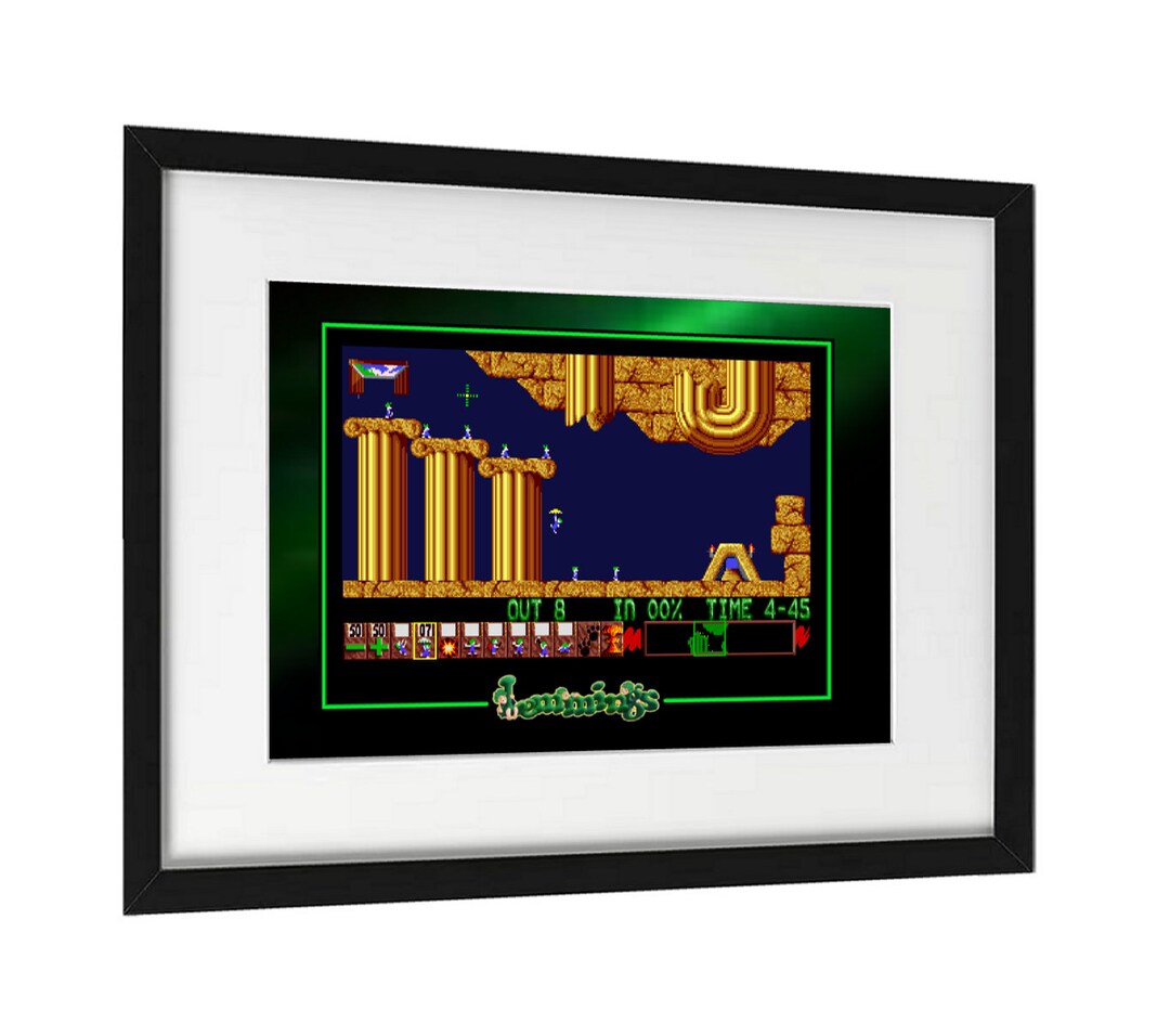 Amiga Retro Gaming Poster, Amiga Game Lemmings, A3 Size 16.5x11.7in ...