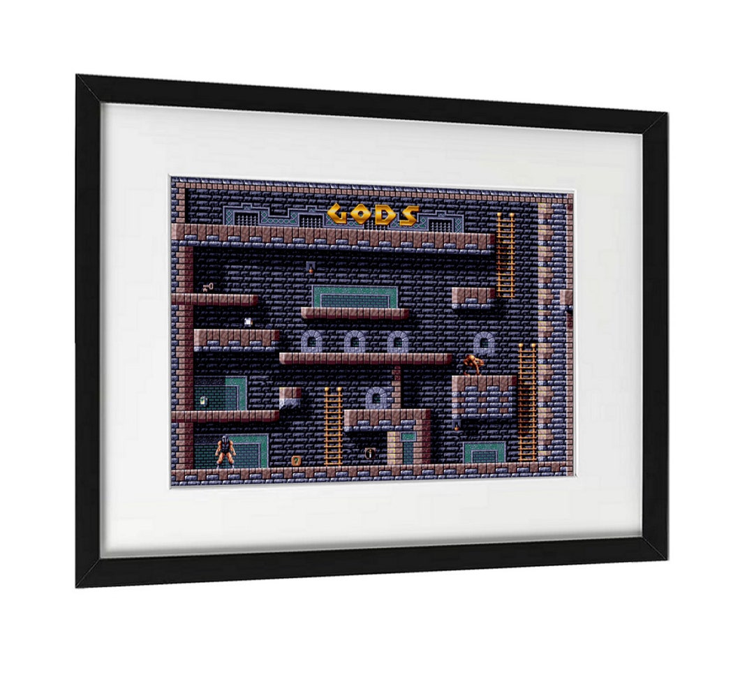 Amiga Retro Gaming Poster, Amiga Game GODS, A3 Size (16.5x11.7in ...