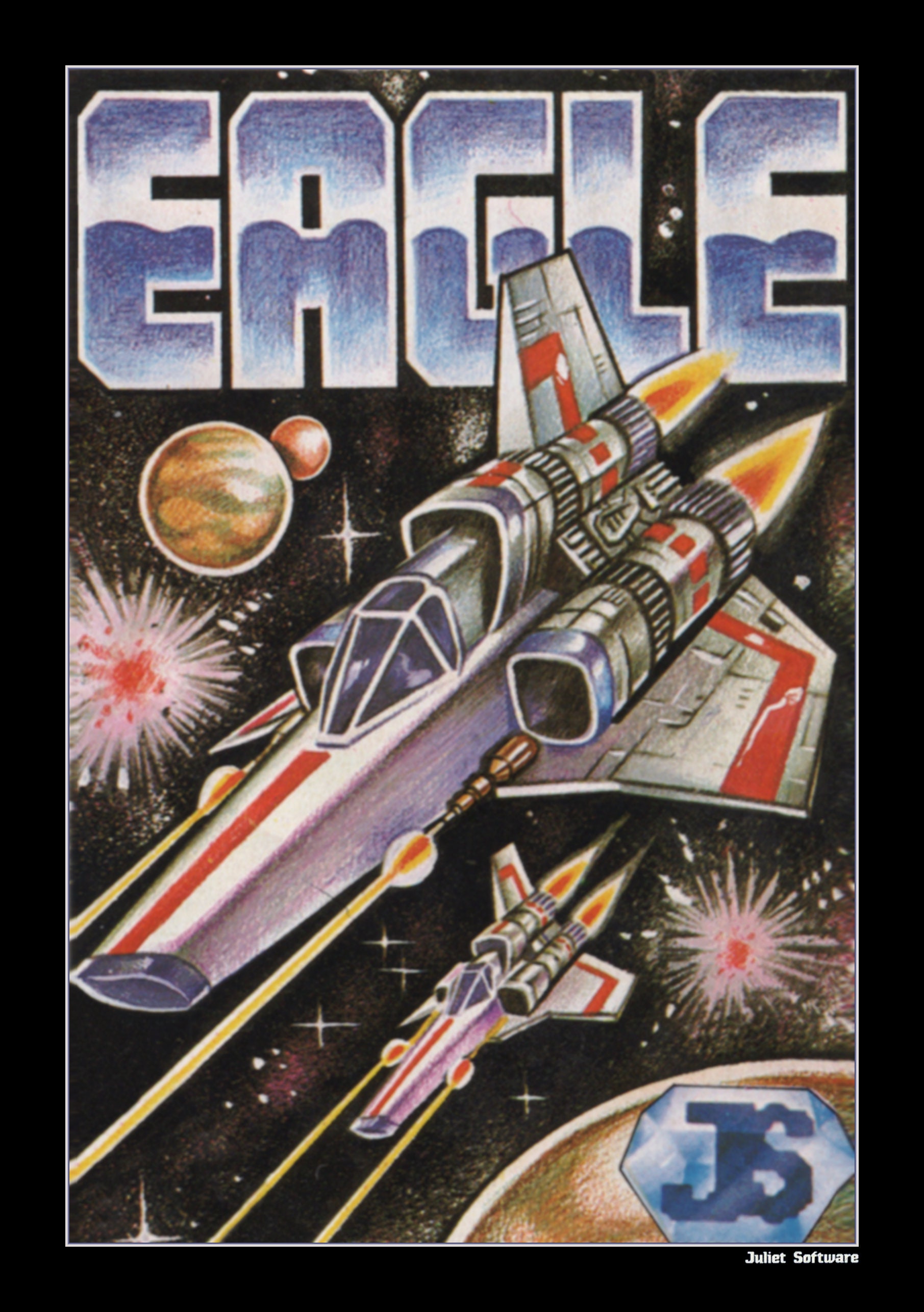 Retro Video Game Poster, A3 Size (16.5x11.7in). Eagle by Juliet ...