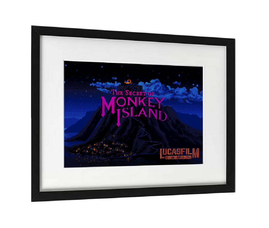 Secret of Monkey Island Retro Video Game Poster, A3 Size (16.5x11.7in ...