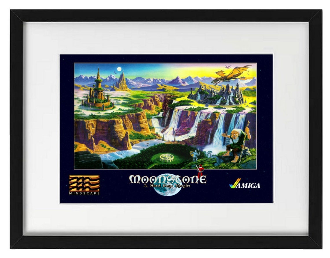 Moonstone Amiga Game Poster, A3 Size (16.5x11.7in) Print. Retro Gaming ...