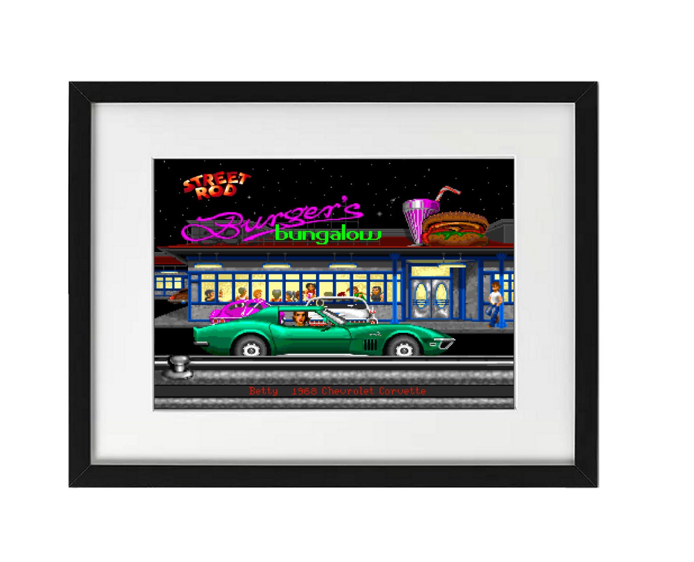 Amiga Retro Gaming Poster, Amiga Game Street Rod 2. A3 Size Print (16 ...