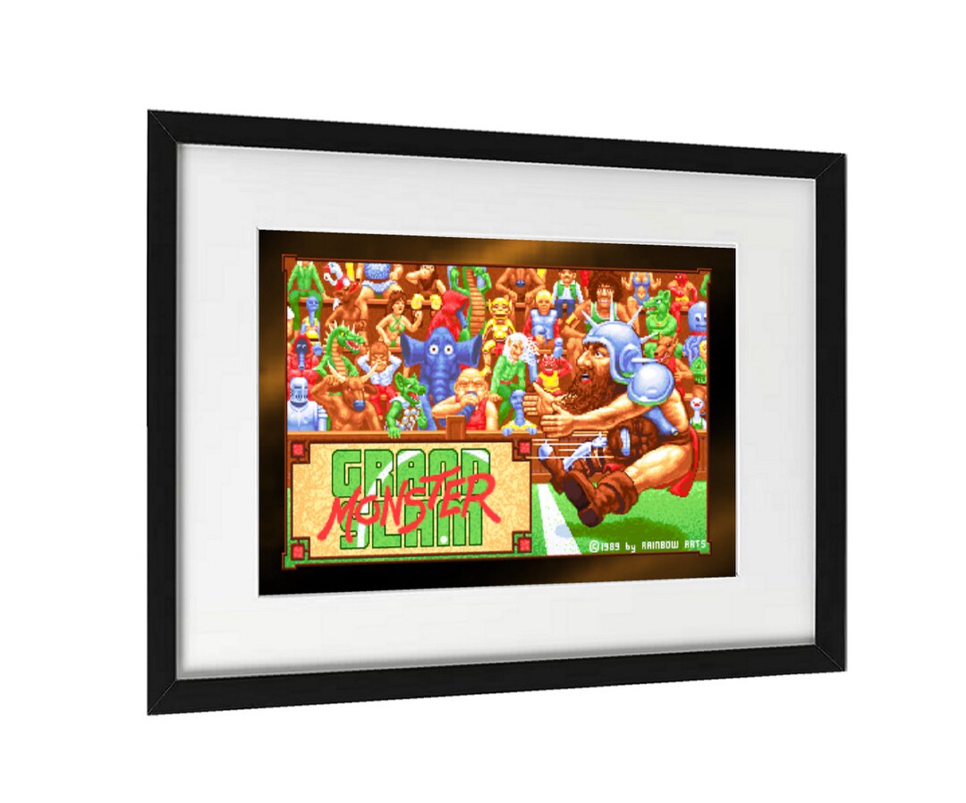 Grand Monster Slam, Amiga Game Poster, A3 Size Print (16.5x11.7in ...