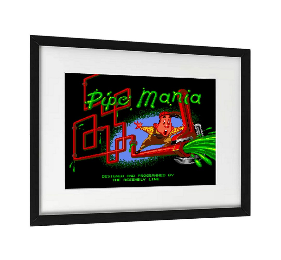 Pipe Mania Retro Game Poster, A3 Size (16.5x11.7in) Retro Gaming Wall ...