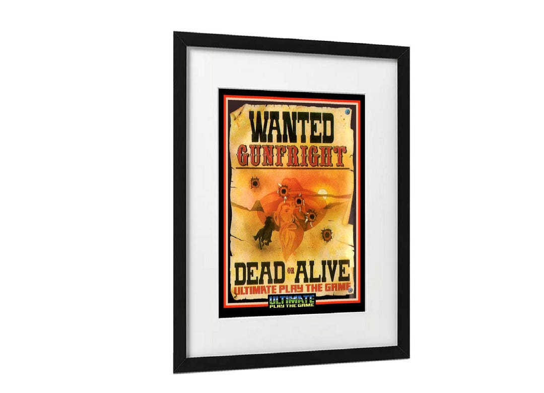 Retro Video Games Poster A3 Size (16.5x11.7in). Gunfright Ultimate Play ...