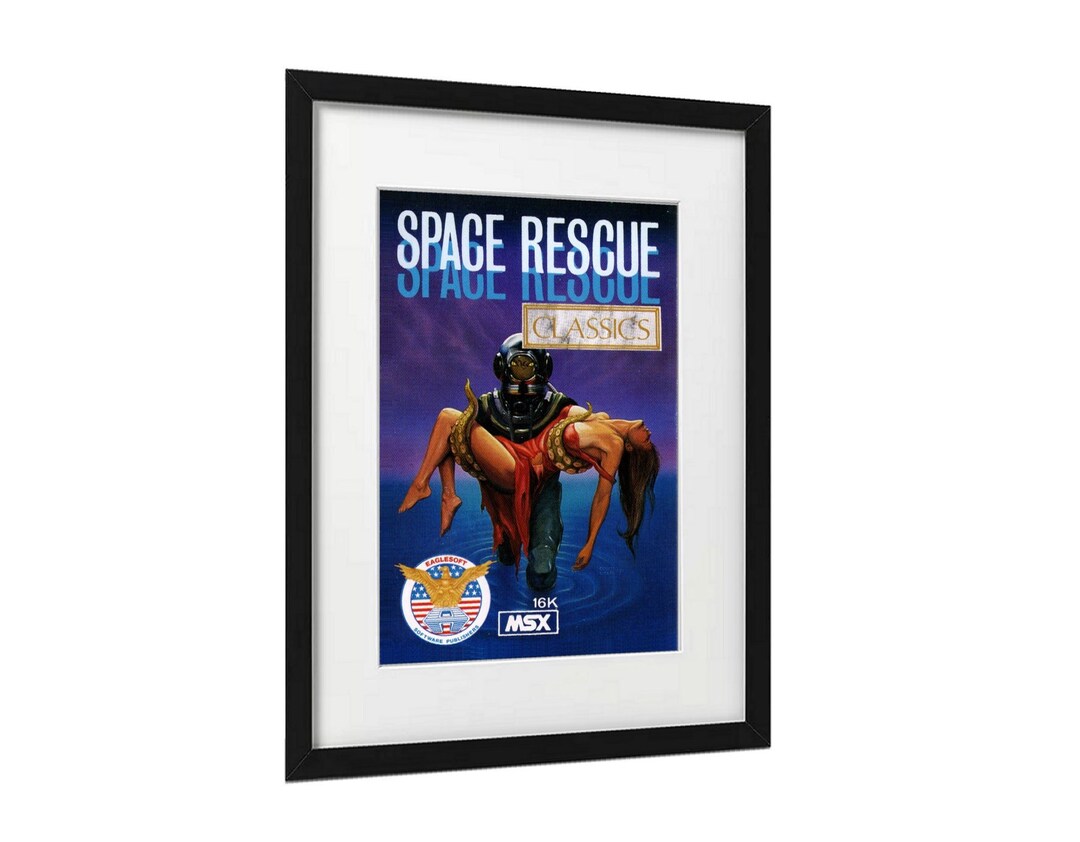 Retro Video Games Poster, A3 Size (16.5x11.7in). Space Resuce. Wall Art ...
