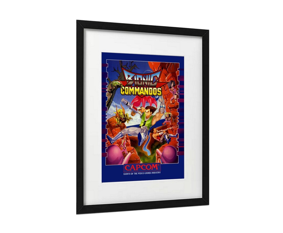 Retro Video Game Poster, A3 Size (16.5x11.7in). Bionic Commandos ...