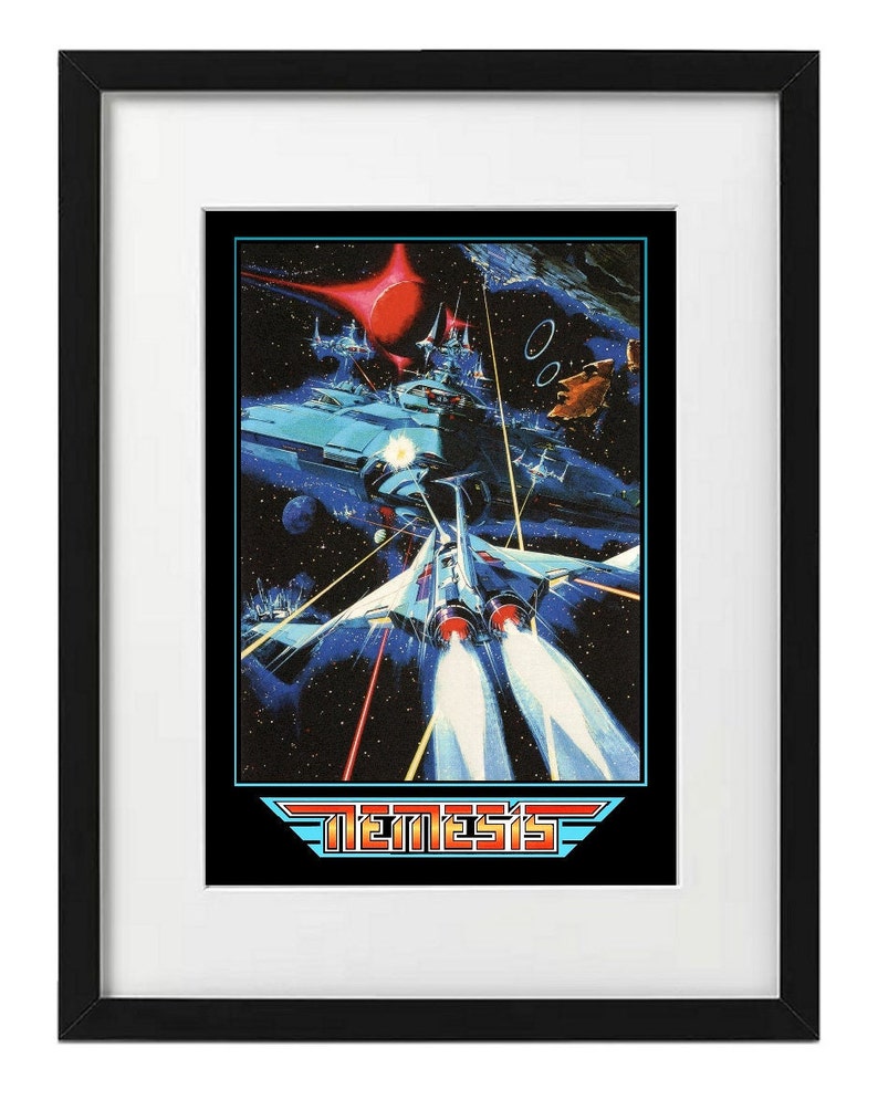 Nemesis - Retro Arcade Game Poster - A3 Size (16.5x11.7in) - Japanese ...
