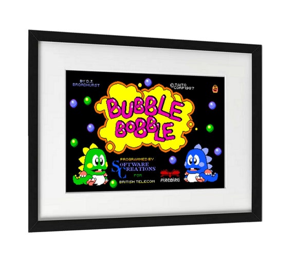 Amiga Retro Gaming Poster Amiga Game Bubble Bobble. A3 Size | Etsy