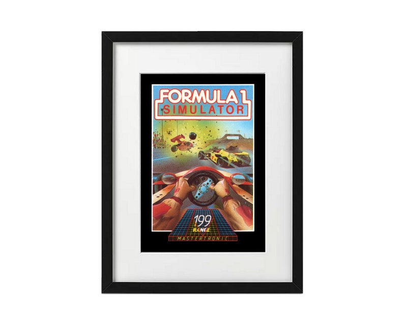 Formula 1 Simulator - Retro Game Poster - A3 Size (16.5x11.7in) - MSX ...