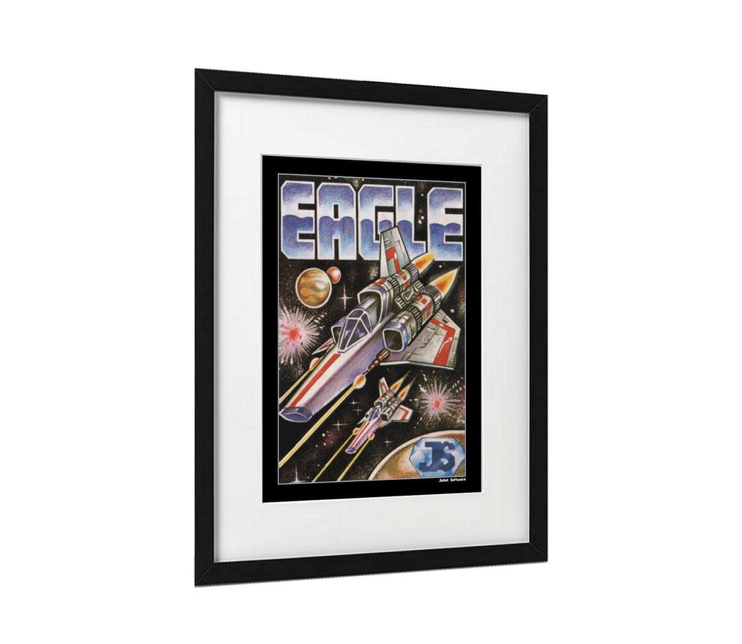 Retro Video Game Poster, A3 Size (16.5x11.7in). Eagle by Juliet ...