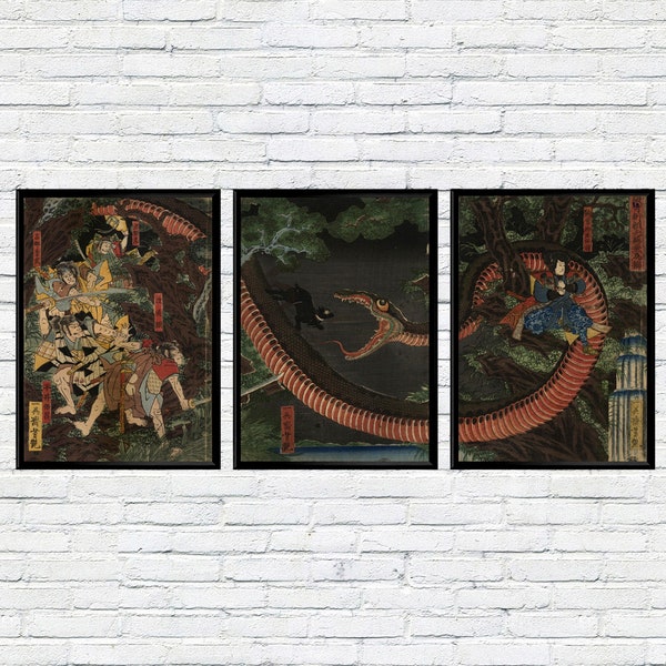 Japanese Horror Prints - Etsy