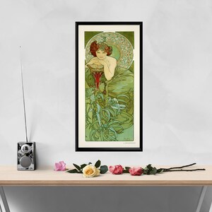 Alphonse Mucha Art Posters Precious Gems Narrow Poster Set of - Etsy