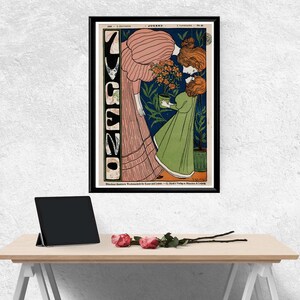 Jugend Magazine Cover Poster, Vintage Art Nouveau Print, Retro German ...