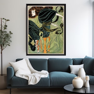 Art Nouveau Woman Print, Jugend Magazine 1897 Poster, Vintage ...