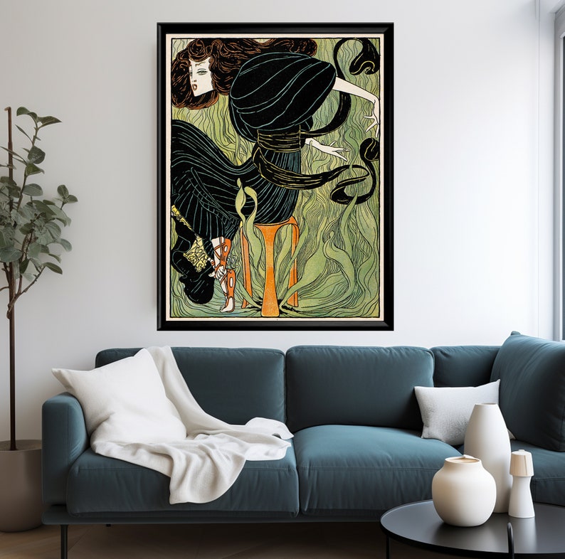 Jugendstil Art Nouveau Poster, 1897 Jugend Magazine Cover Print ...