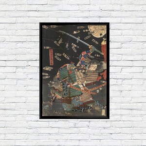 Samurai Wall Posters Set Japanese Warriors Battle Triptych - Etsy