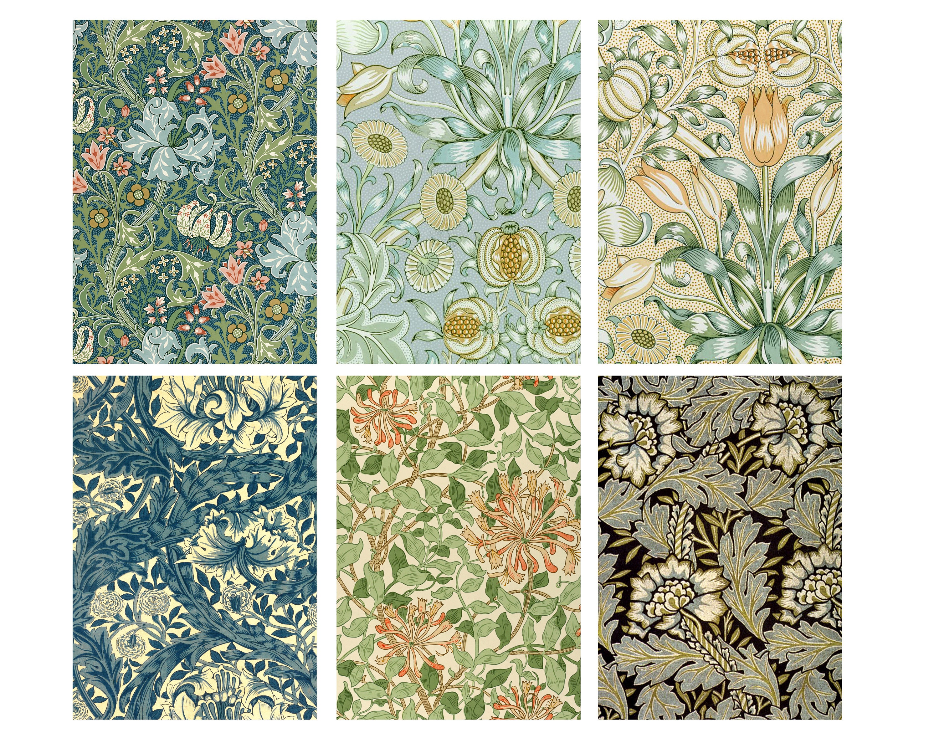 William Morris Prints Art Nouveau Postcards Set Vintage Floral - Etsy