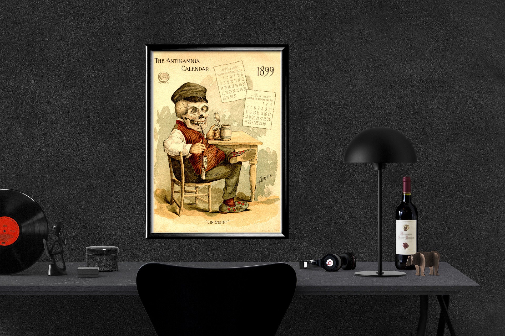 Vintage Antikamnia Print Skeletons Poster Skeletons Calendar - Etsy