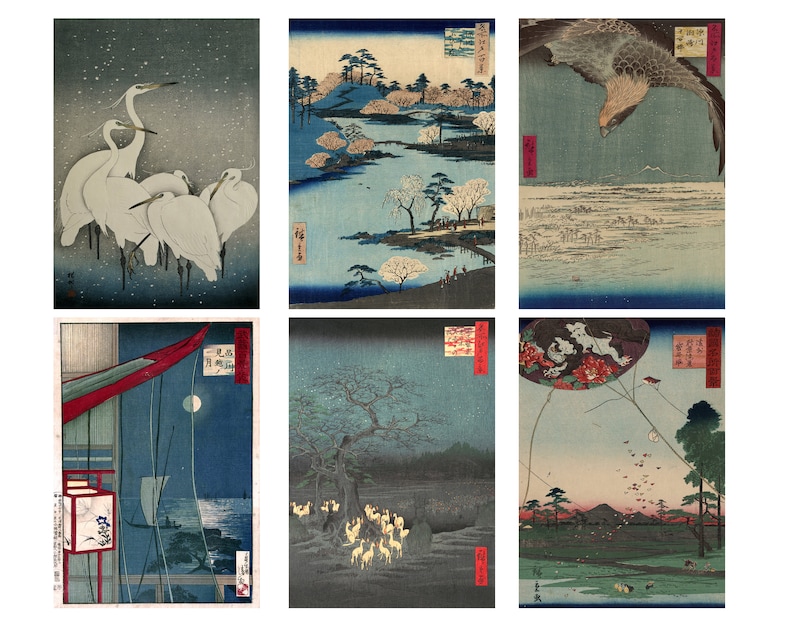 Japanese Postcards Set of 24 Vintage Japanese Prints Antique | Etsy