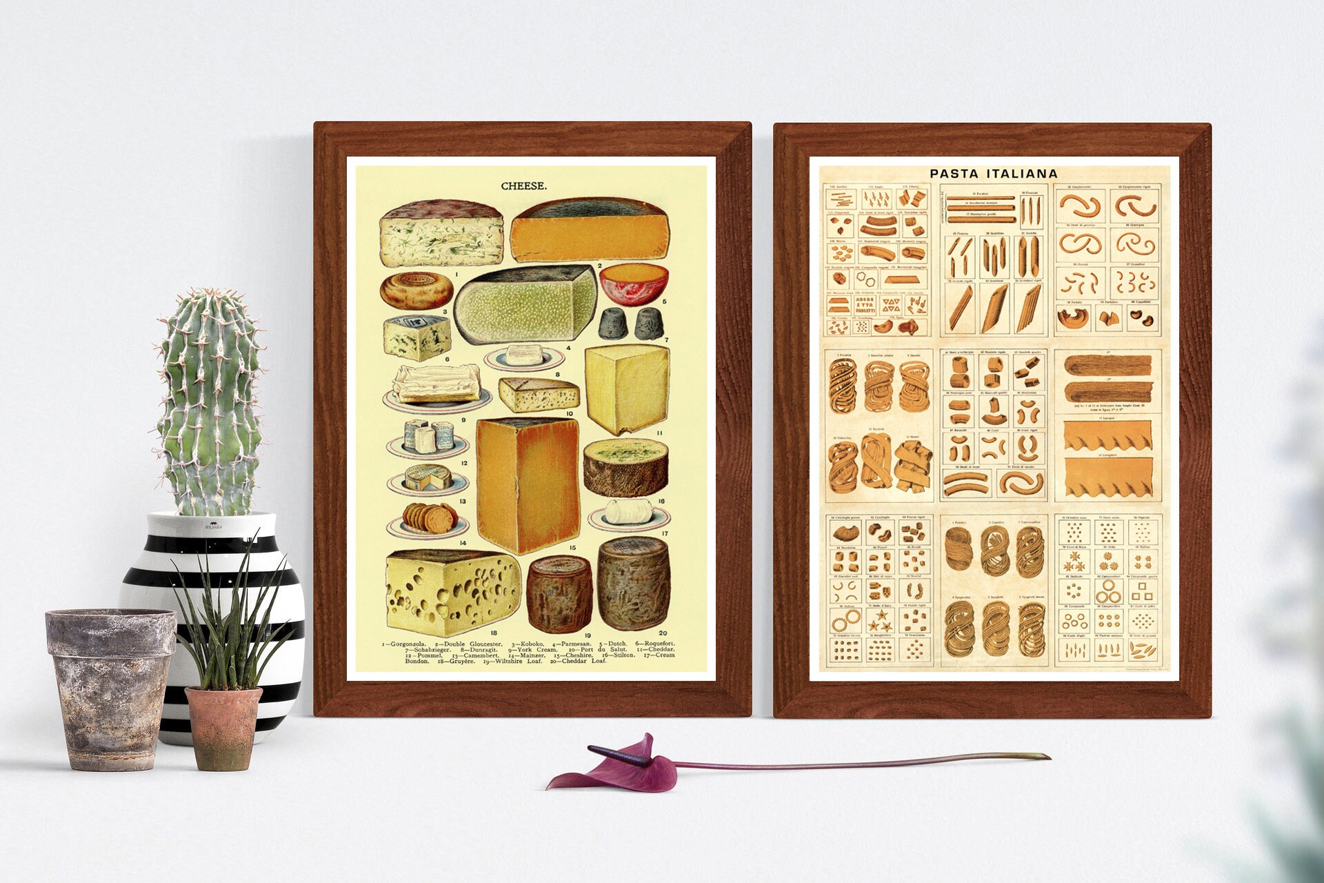 Kitchen Prints Vintage Kitchen Posters Set of 2 Pasta Italiana - Etsy