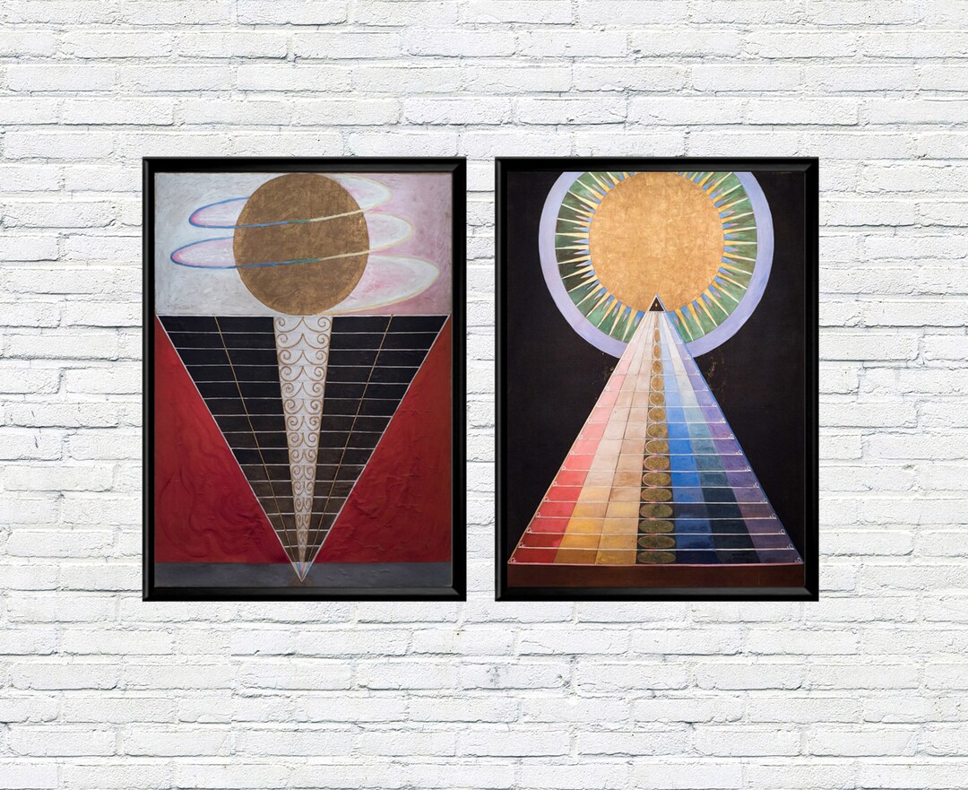 Hilma af Klint Poster Kunst 2er Set Vintage abstrakte Kunst Druck - Etsy.de