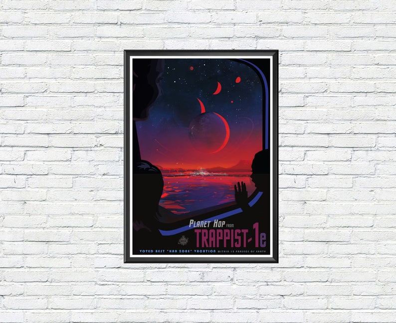 Vintage Sci-fi Space Travel Poster, NASA Spacex Art Print - Etsy